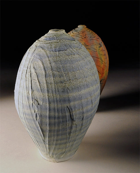 Pale Blue Bands – Nicholas Bernard Studio Potter