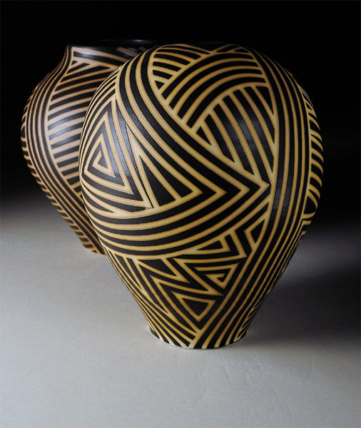 Manic Stripes – Nicholas Bernard Studio Potter